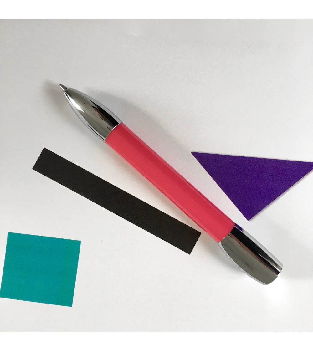 Stylo-bille Porsche design "shake pen", résine rose, fabriqué en Allemagne.